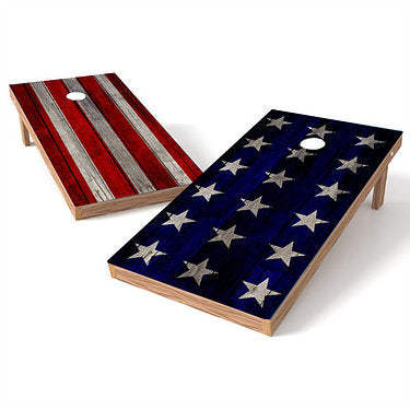 Official Size 2x4 Stars and Stripe Cornhole Game – CornholeGame.com